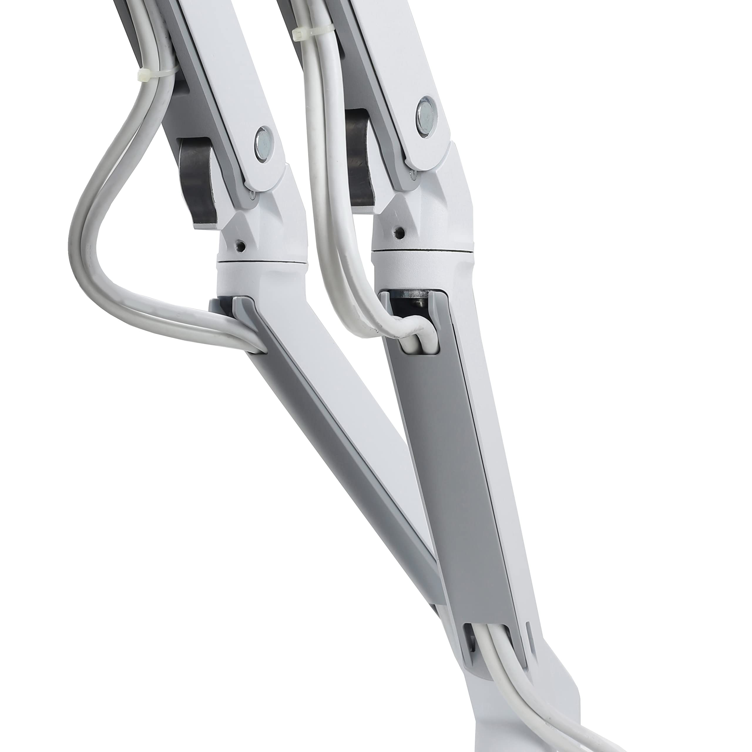 Ergotron – MXV Dual Monitor Arm, VESA Desk Mount – for 2 Monitors Up to 24 Inches, 7 to 20 lbs Each – White