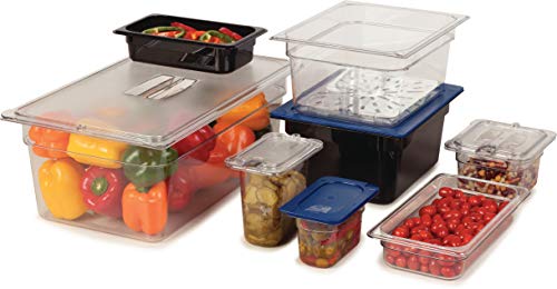Carlisle FoodService Products 10222B03 StorPlus Half Size Polycarbonate Food Pan, 6" Deep, Black