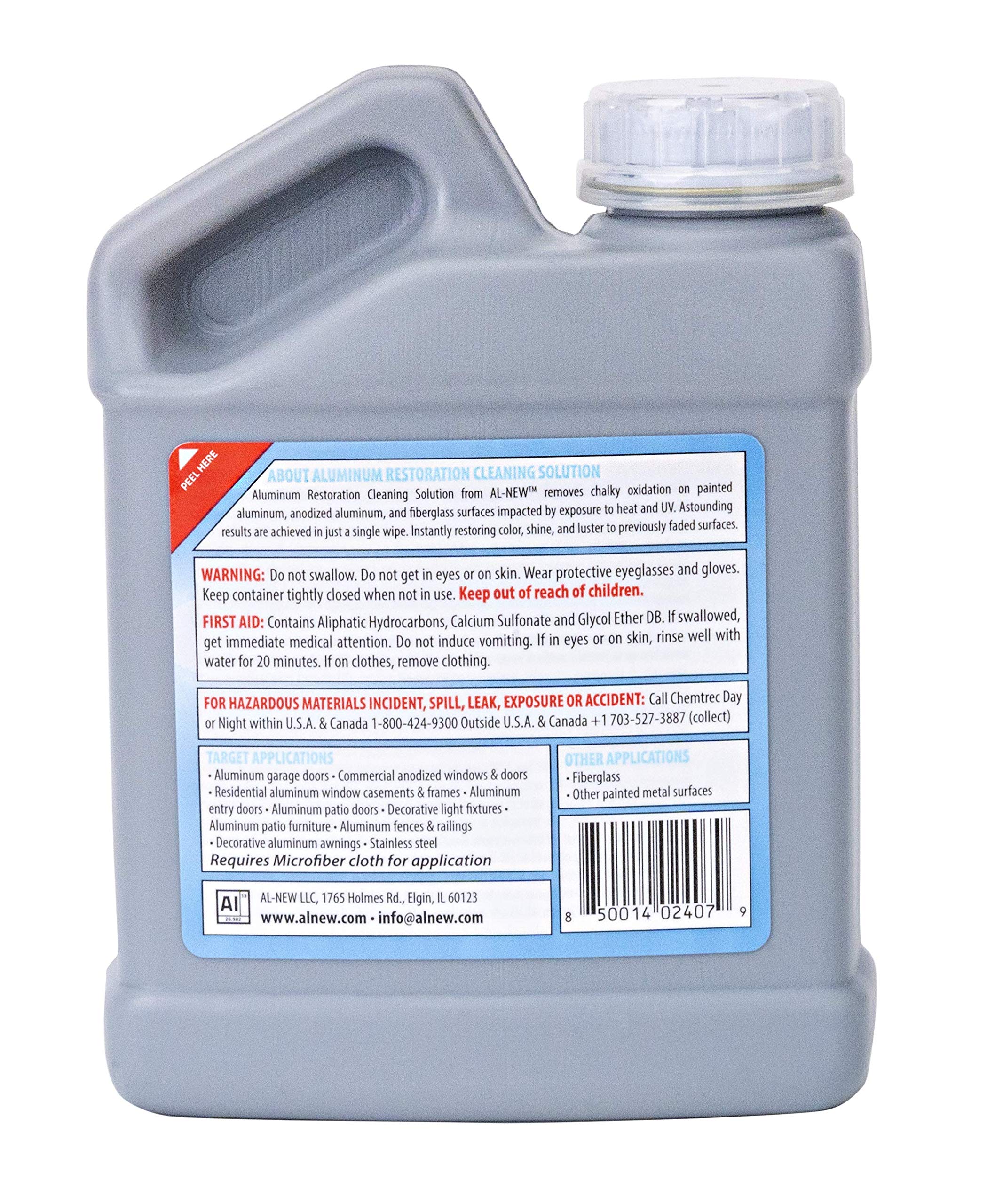 AL-NEW Step 1 Clean | Cleaning Solution for Outdoor Patio Furniture, Garage Doors, Window Frames, Exterior Lights & Fencing (16 Ounce)