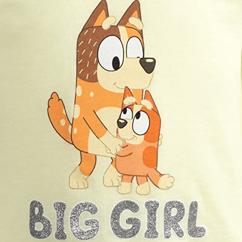 Bluey Bingo Big Girls 2 Pack T-Shirts Blue/Yellow 10-12