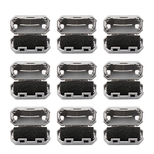 9 Pieces 3D Printer 1.75 Filament Filters, Filament Cleaner Filter Cleaner Blocks Flame Resistant Rubber Foam Wiped Off Debris for PLA ABS PETG or Other Printing Filaments, Gray