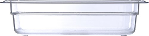 Carlisle FoodService Products Plastic Food Pan 1/4 Size 2.5 Inches Deep Clear