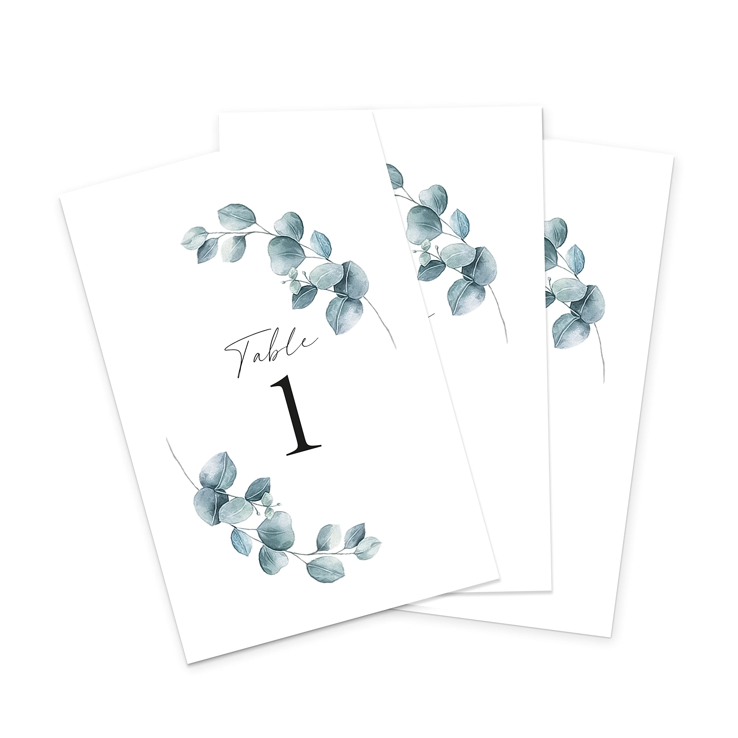 Table Numbers, Double-Sided Cards, 1-25 Plus Head Table Card, 4 x 6, Table Numbers for Wedding Reception, Anniversary, Baby Shower, Bridal Shower, Christmas, Parties, Events and Celebrations