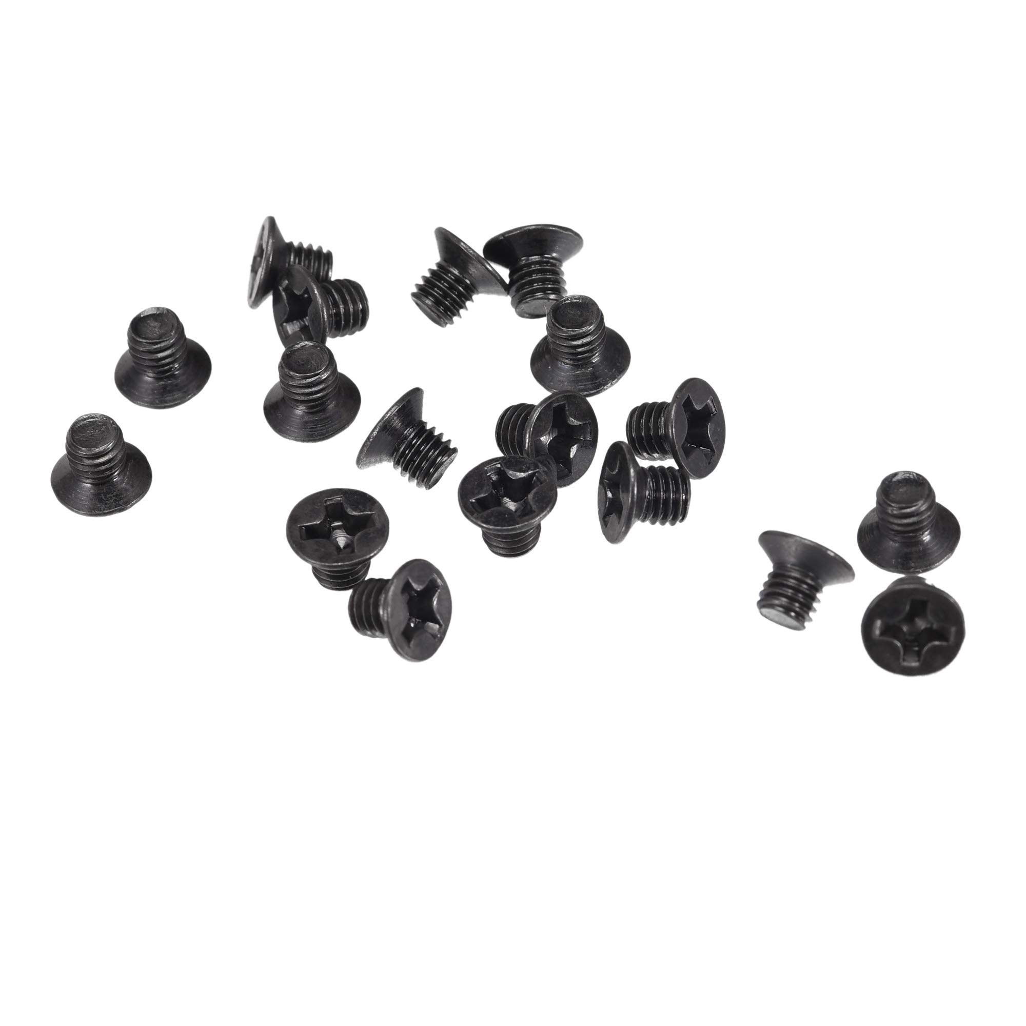 uxcell M3 x 3mm Phillips Screw Fastener Black for Laptop PC TV Fan Switch 500pcs