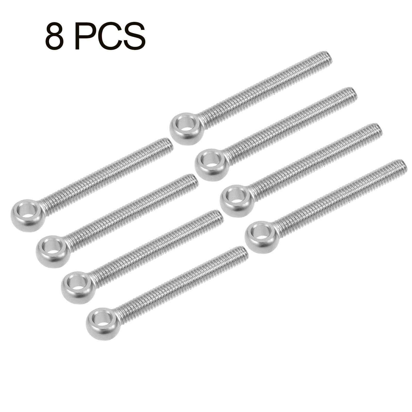 L-A M6 x 55mm Machinery Shoulder Swing Lifting Eye Bolt 304 Stainless Steel Metric Thread (8 PCS)