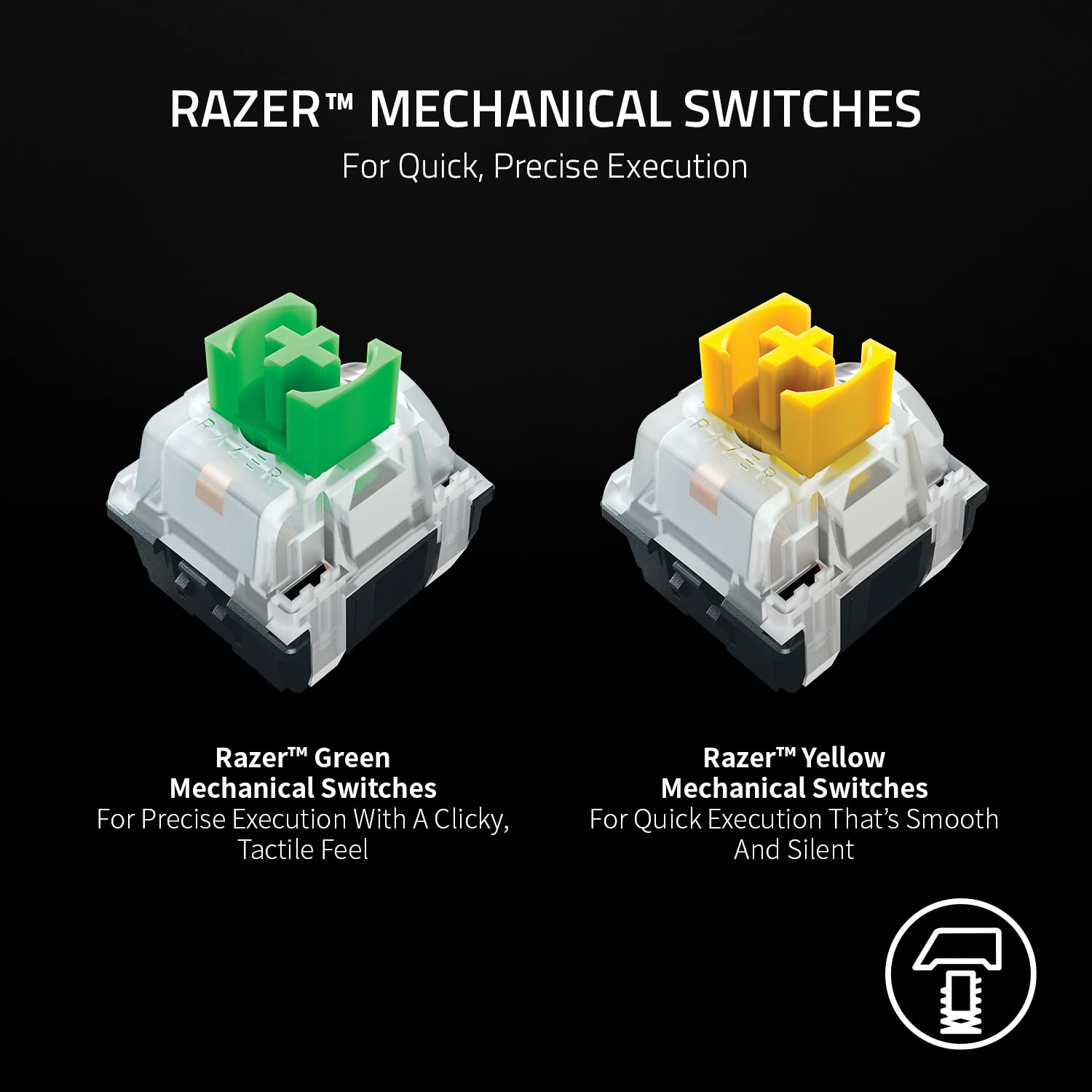 Razer BlackWidow V3 Mini HyperSpeed 65% Wireless Mechanical Gaming Keyboard: Yellow Mechanical Switches Linear & Silent - Doubleshot ABS Keycaps - Chroma RGB - Up to 200 Hr Battery - Snap Tap