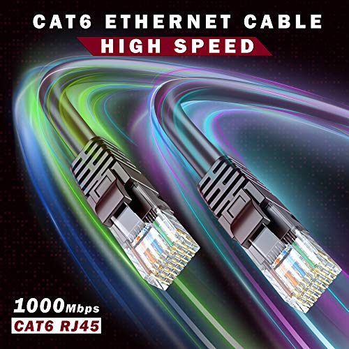 Maximm Cat 6 Ethernet Cable 100 Ft, 100% Pure Copper, Cat6 Cable LAN Cable, Internet Cable, Patch Cable and Network Cable - UTP (Brown) 100 Feet