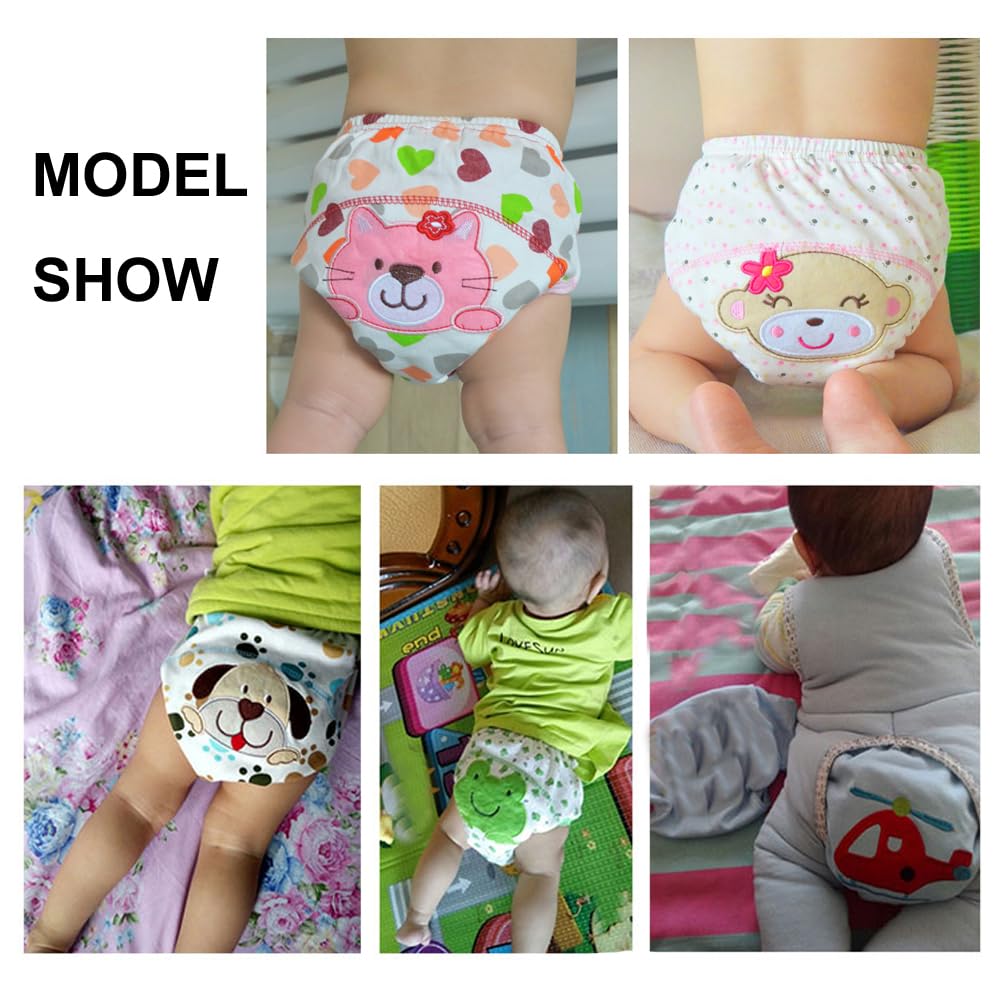 Orinery Cotton Reusable Baby Training Pants Unisex Potty Toddler Underpants Kids Waterproof Breathable Underwear 6-Pack (TP002-A, 6-12 Months Old)