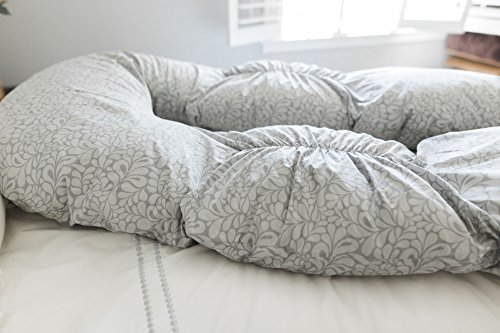 Leachco Back 'N Belly Bunchie Pregnancy/Maternity Body Pillow, Splash Gray , 1 Count (Pack of 1)