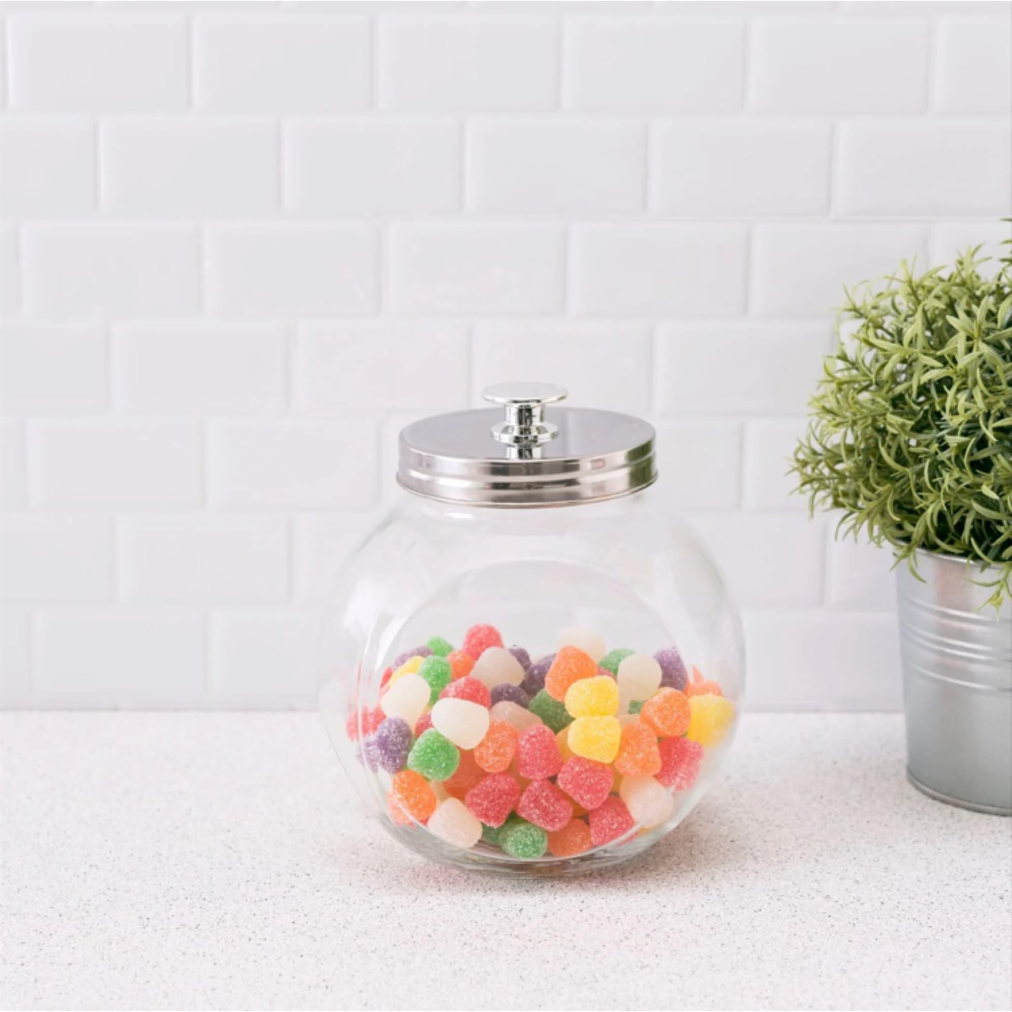 57oz / 1.7L - Airtight Glass Candy Jar Cookie Jar - Cookie Jars with Lids / Candy Jars with Lids Apothecary Jars β Laundry Room Laundry Pods Container Laundry Storage Organizer Laundry Pod Container
