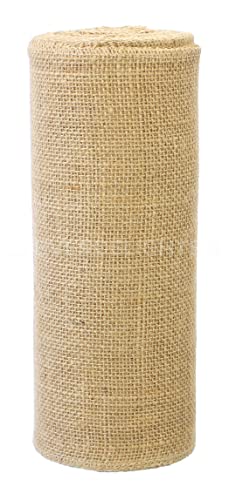 CleverDelights 9" Premium Burlap Roll - 10 Yards - No-Fray Finished Edges - Natural Jute Burlap Fabric