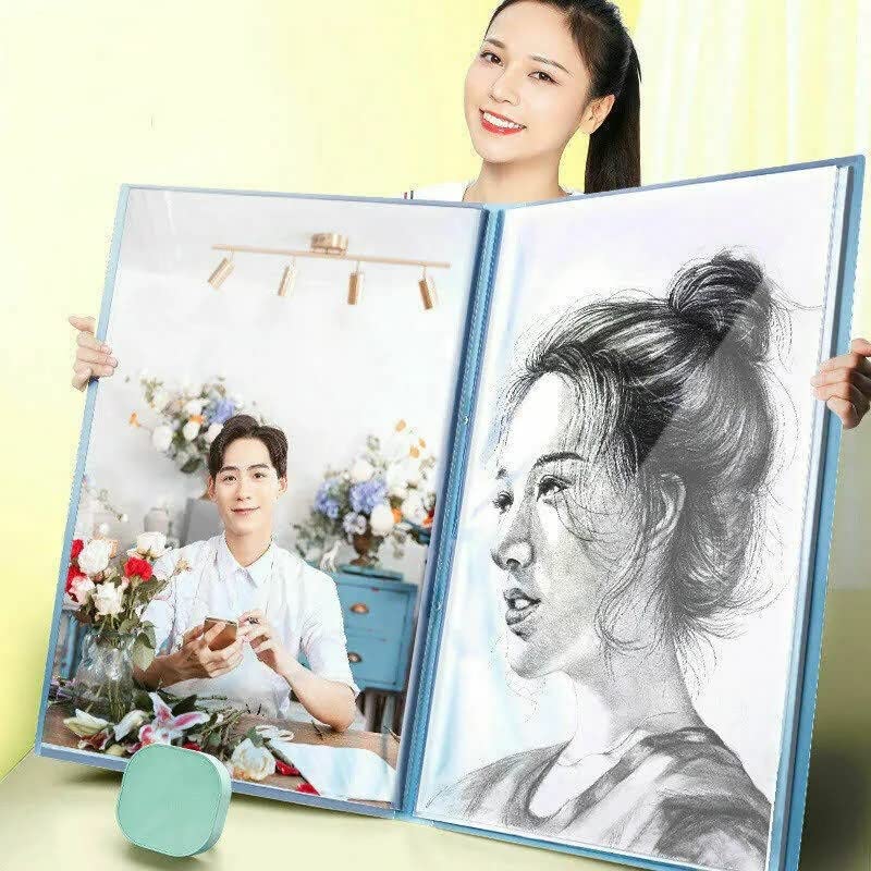 A2 Diamond Painting Storage Book, 60 Views Art Portfolio Presentations Folder with 30 Pages Protectors