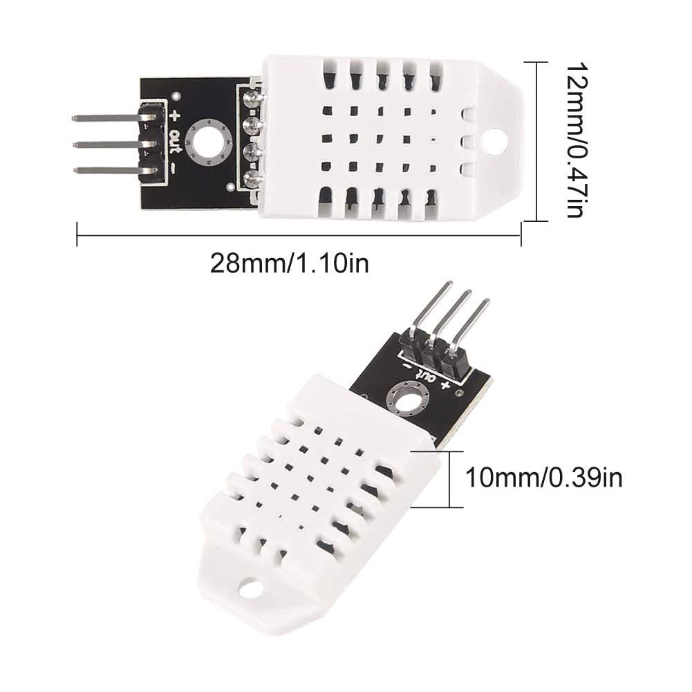 AOICRIE 2Pcs DHT22 AM2302 Digital Temperature Humidity Sensor Module Temperature Humidity Monitor Sensor Replace SHT11 SHT15 for Arduino Electronic Practice DIY