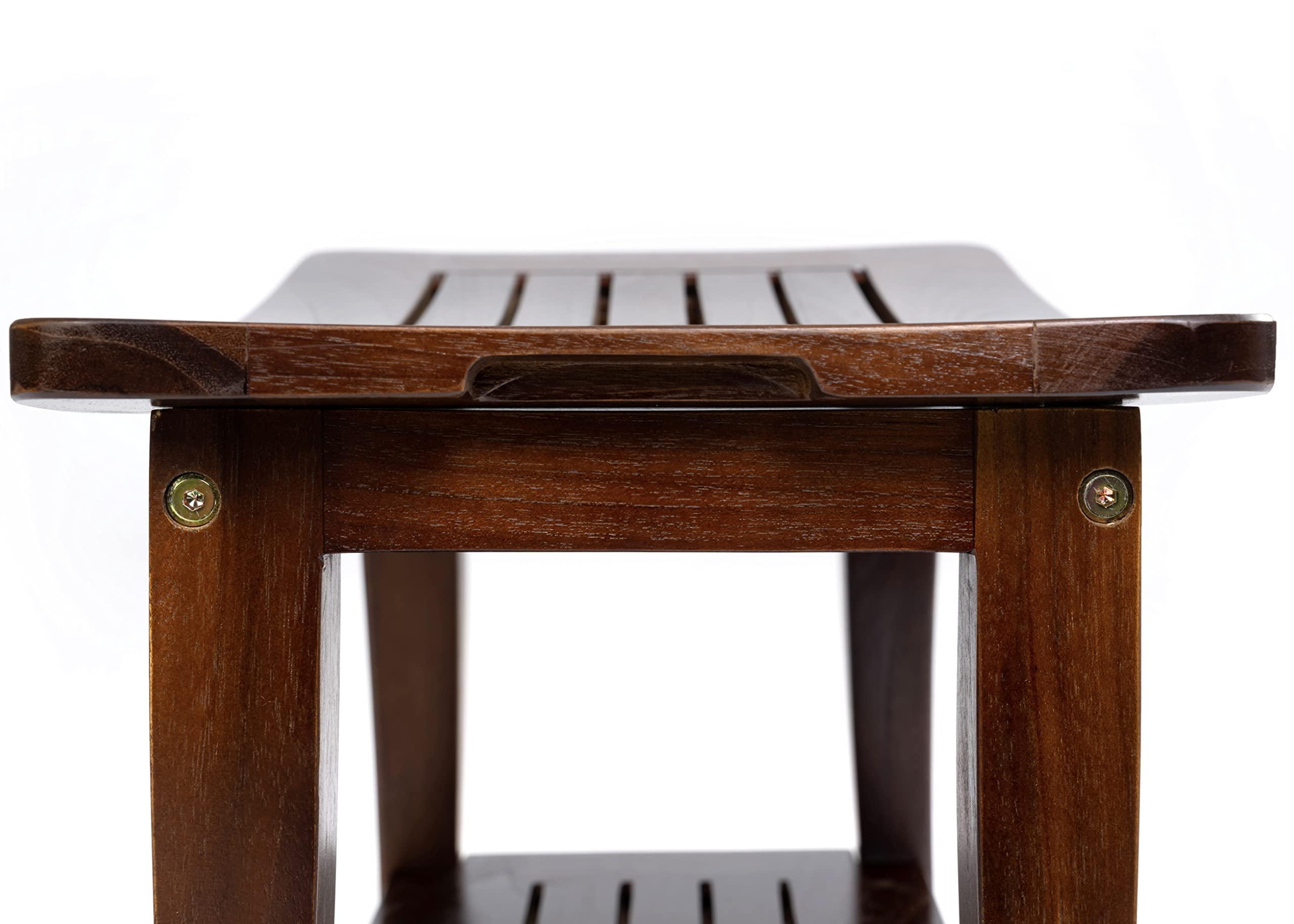ALATEAK Waterproof Shower Bath Spa Bench Stool with Shelf Storage