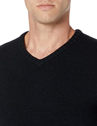 Amazon Essentials Men's Long-Sleeve Soft Touch V-Neck Sweater, Black, X-Large