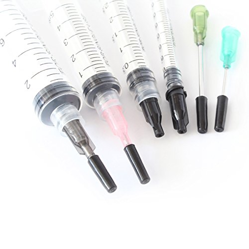 BSTEAN Syringe Blunt Tip Needle and Cap - 10ml, 5ml, 3ml, 1ml Syringes 14ga 16ga 18ga 20ga Blunt Needles - Oil or Glue Applicator (Pack of 10)