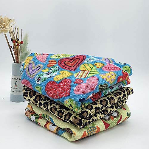 Small Animal Hanging Hammock Pet Swinging Bed 3 Tier Sleep Nap Sack Cage Accessories Kit Set Tunnel Ferret Rat Cave Sugar Glider Hideouts Warm Bedding for Squirrel Guinea Pig (Bluecat Pattern)