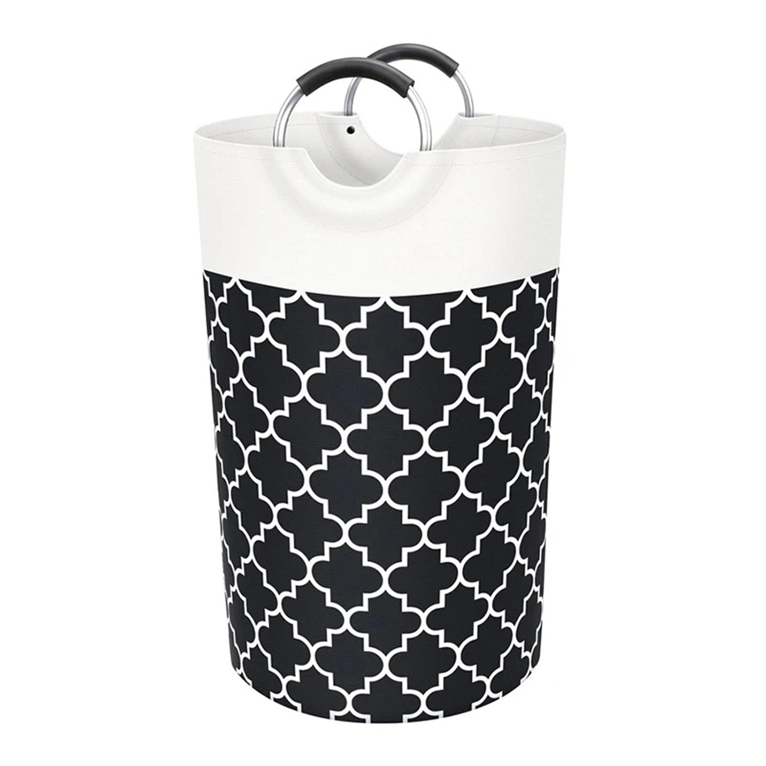 90L Large laundry bag with handles, dirty clothes foldable laundry basket, laundry hamper with lid, collapsible laundry baskets, dirty clothes basket, family storage baskets hamper bags (Black)