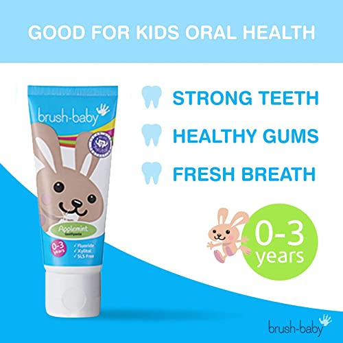 Brush-Baby Baby & Toddler Toothpaste (0-3Yrs) β Gentle Apple Mint Flavour (50ml)