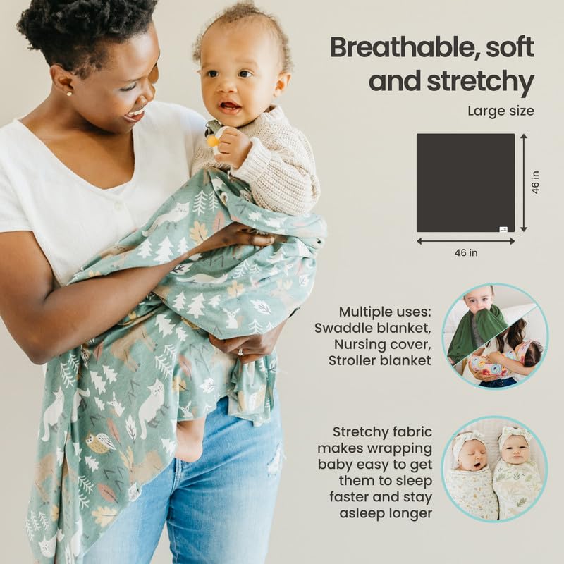 Large Premium Knit Baby Swaddle Receiving Blanket "Desert" by Copper Pearl