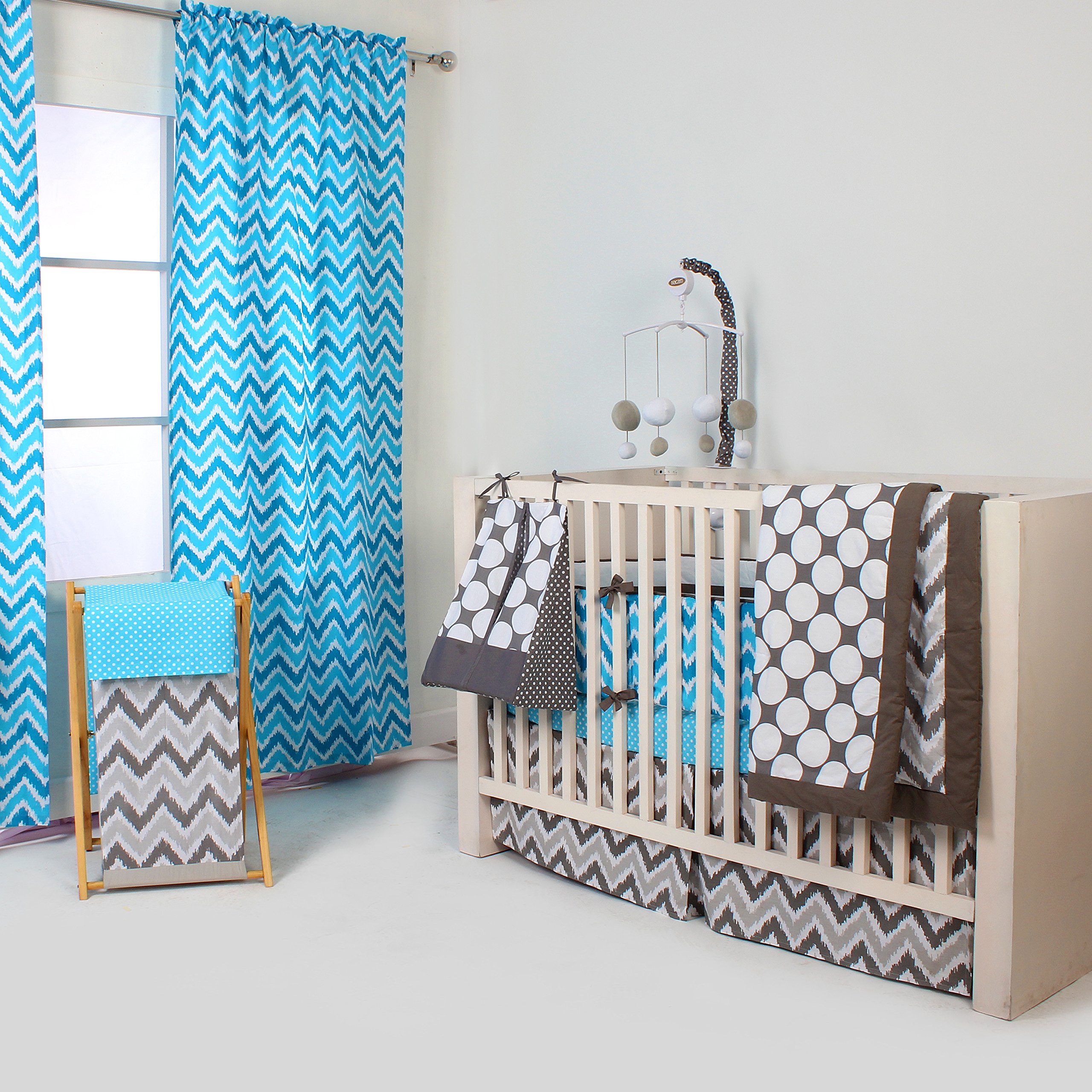 Bacati - Mix N Match Dots Diaper Stacker (Grey)