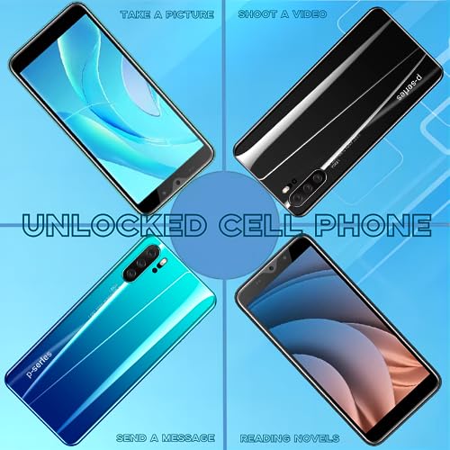 aderroo Unlocked Cell Phone,Y77 Android Smartphone, 5.72-inch IPS Full-Screen,Front and Rear Cameras,1GB RAM 8GB ROM,Only Supports Dual SIM Card Frequency Band of 3GWCDMA :850/2100MHZ(Black)