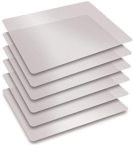 Extra Thick Flexible Frosted Clear Plastic Cutting Mats, Set of 6, by Better Kitchen Products