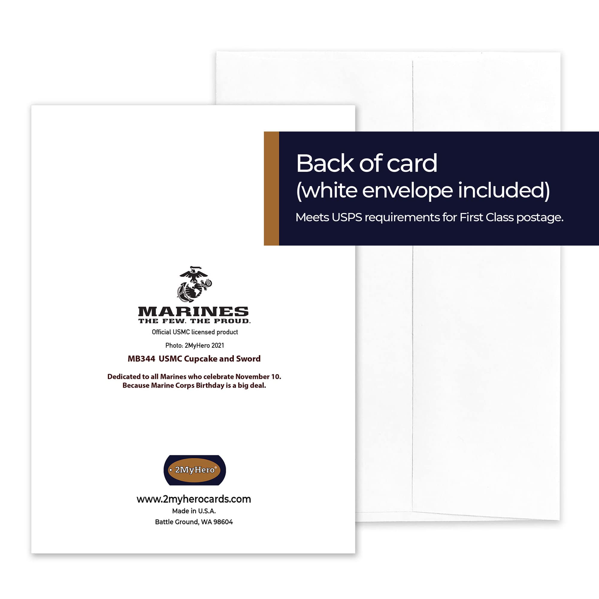 2MyHero - US Marine Corps - Military Happy Birthday Congratulations Greeting Card With Envelope - 5" x 7" - Kind Of A Big Deal