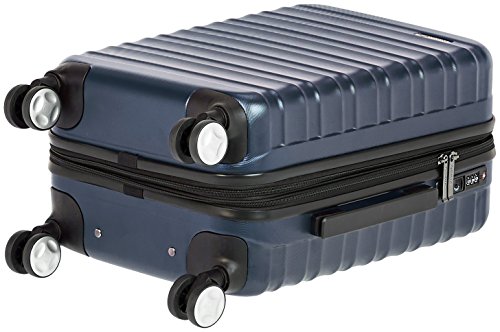 Amazon Basics Hardside Spinner Luggage With Built-In TSA Lock, 21-Inch, Carry-on, Navy Blue