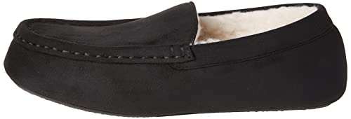 Amazon Essentials Women's Moccasin Slipper, Black, 7