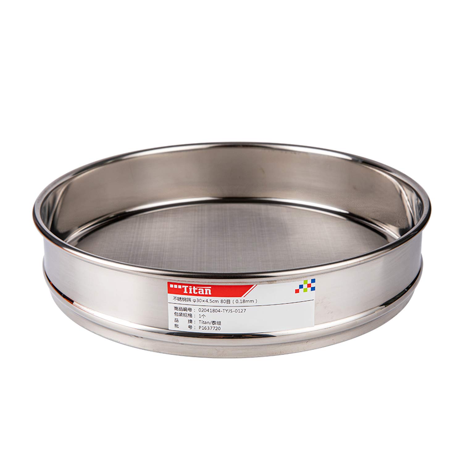 Adamas-Beta φ30×4.5cm 70Mesh 304 Stainless Lab Sieves Economy Test Sieve 304 Stainless Steel Wire Cloth(0.224mm)