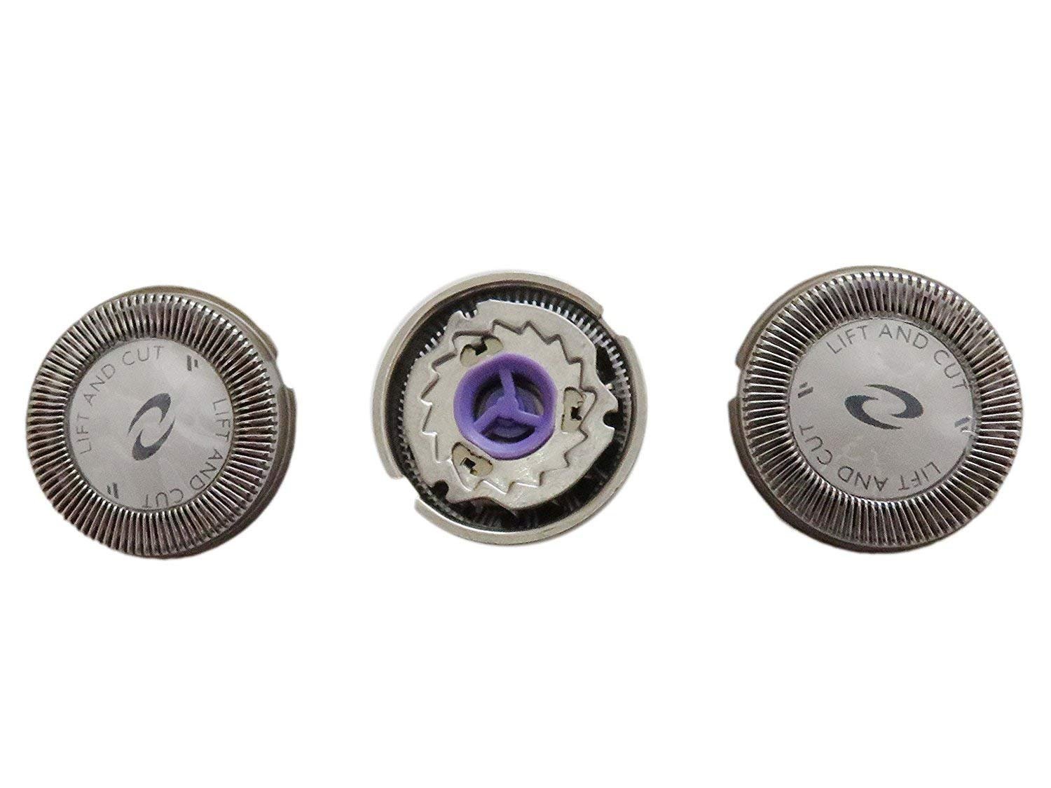 Ultra-sharp 3 pcs Replacement Shaver Heads Shaver Blades for Norelco HQ55/ HQ55PLUS/ HQ56 Replacement Heads for 835/850 /875 Models