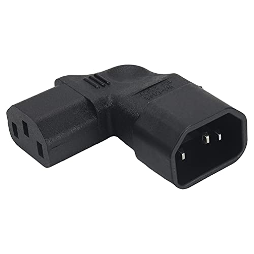 Fielect IEC320 Male C14 to Female C13 Power Socket Adapter AC110-250V 16A C14 to C13 Plug Adapter, 1Pcs WA-0143