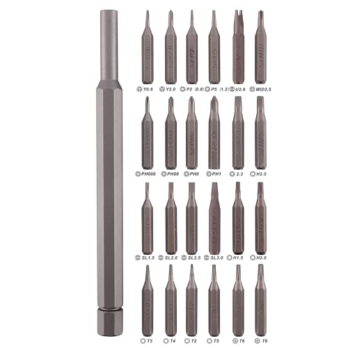 24 in 1 Precision Screwdriver Set, Multifunction Magnetic Driver Bit Set, Pocket Screwdriver Tool Set, Mini Screwdriver Kit, Repair Tool Kit for Electronics, Tablet, Cellphone