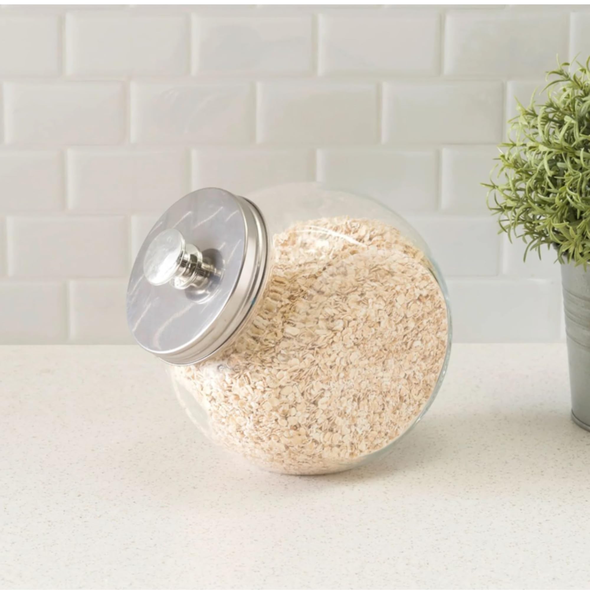 57oz / 1.7L - Airtight Glass Candy Jar Cookie Jar - Cookie Jars with Lids / Candy Jars with Lids Apothecary Jars β Laundry Room Laundry Pods Container Laundry Storage Organizer Laundry Pod Container