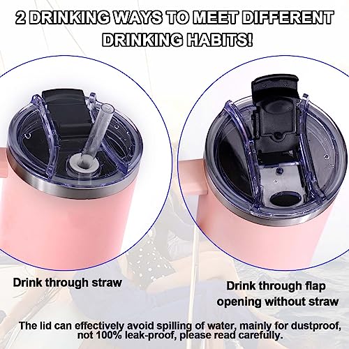 AIERSA 2Pcs Lid Replacement for Stanley Quencher Cup 40 oz Tumbler with Handle, Flip Spill Stopper Lid, Spillproof, Dustproof, Stanley Cup Accessories