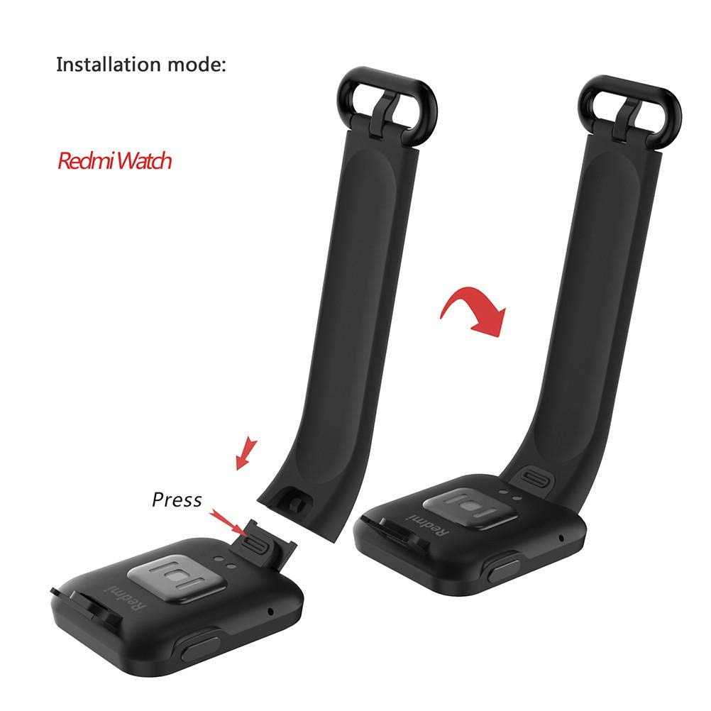 SANTITY Smart Watch Silicone Strap Compatible for Xiaomi Mi Watch Lite/Redmi Watch Lite - Smart Watch Bands for Men Ladies - for Xiaomi Smart Watch Bracelet Replacement Accessories