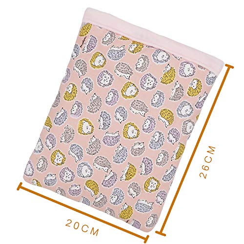 Handmade Sleeping Bag Pouch Hideout Cave for Hedgehog Guinea Pig Hamster Rat Ferret Hamster Squirrel and Other Small Animal Beds (Pink)