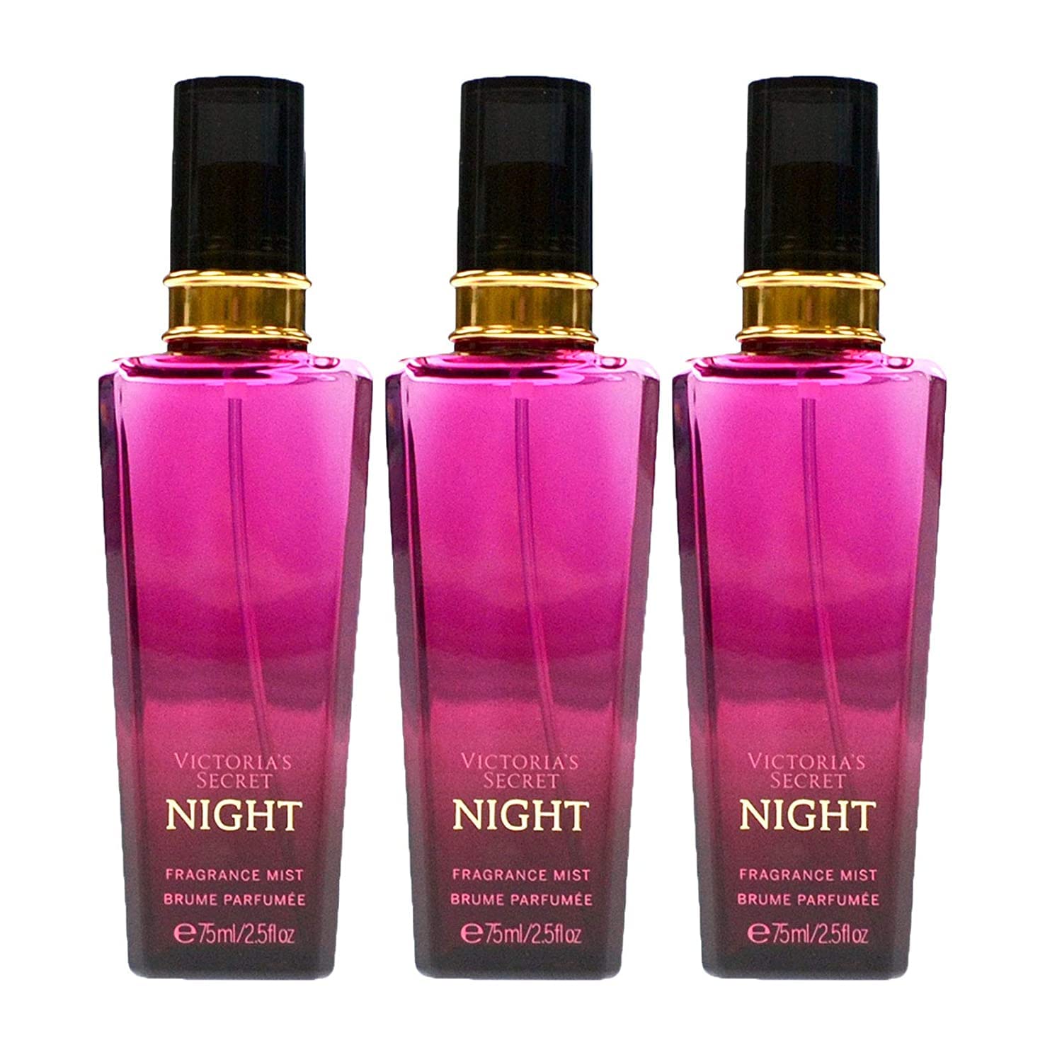 Victoria's Secret Night Lot of 3 Fragrance Mist Travel Size 2.5 Fl Oz Each