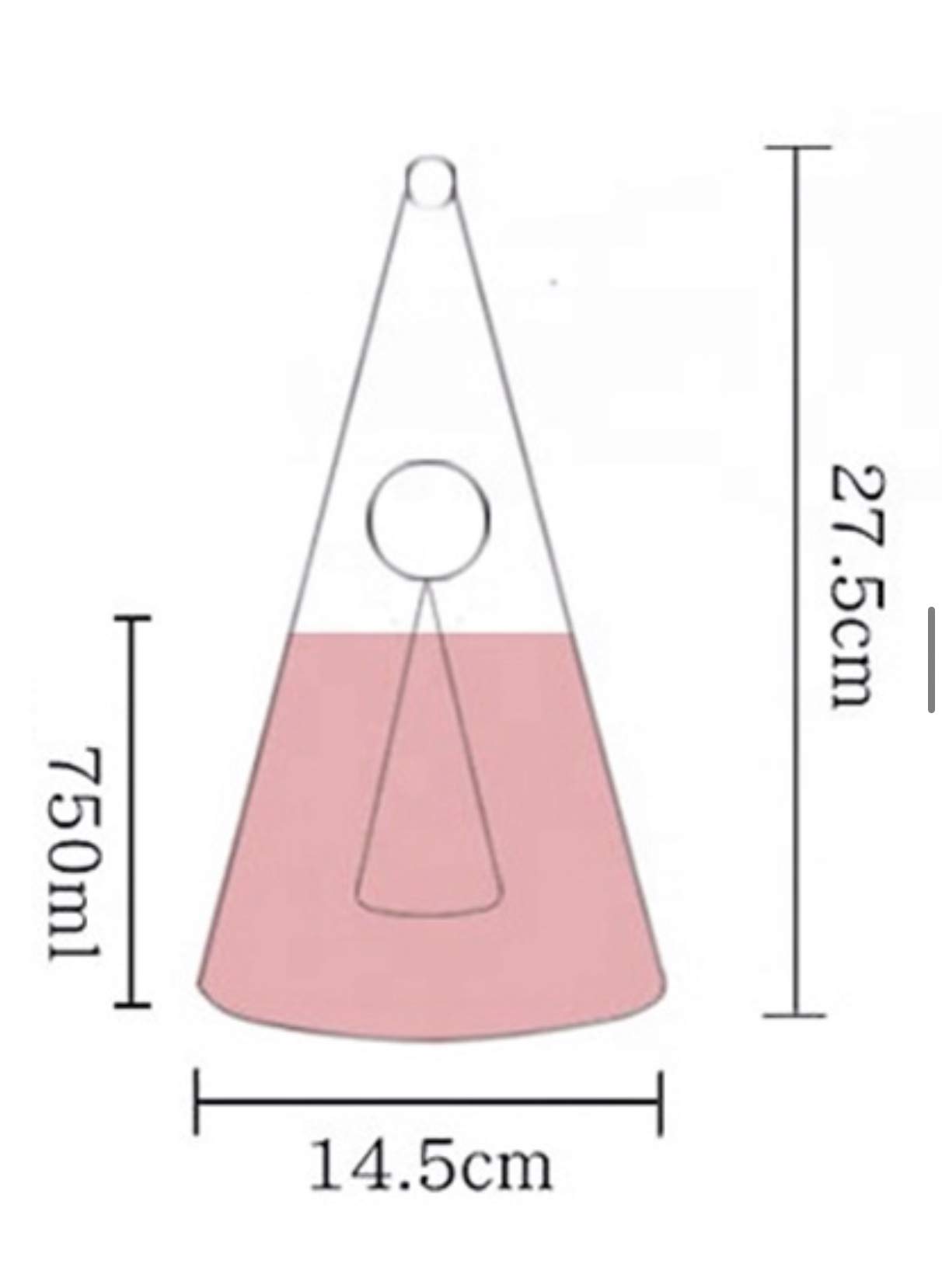 Product Waze Wine Decanter - 750ml Pyramid-Shaped - Wine/Whiskey Decanter - Hand Blown Lead-Free Crystal Glass Decanter - Red Wine Carafe - Wine Gift - Wine Accessories