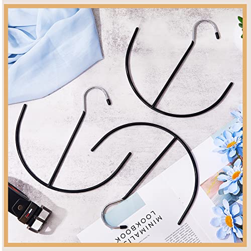 6 Pieces Belt Hanger for Closet Space Saving Black Belt Organizer Hanging Tie Hanger Multi Purpose Tie Rack Closet Organizer Hook Rack for Belt Ties Scarves Camisoles Hats Bras Shoes Organization