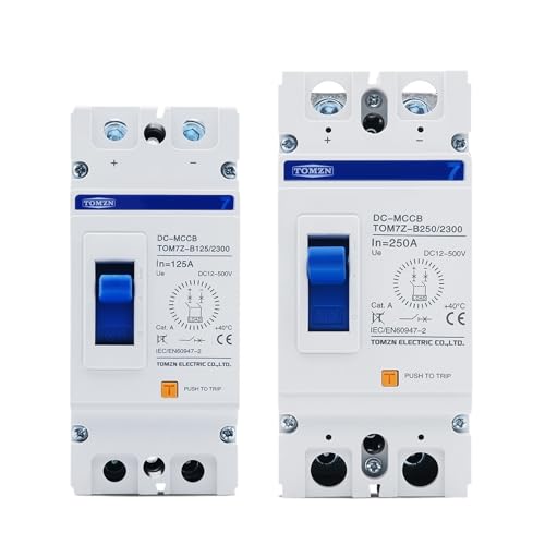 2P DC B Curve 500V DC Solar Molded Case Circuit Breaker MCCB Overload Protection Switch Protector for Solar Photovoltaic PV (Size : 150A)