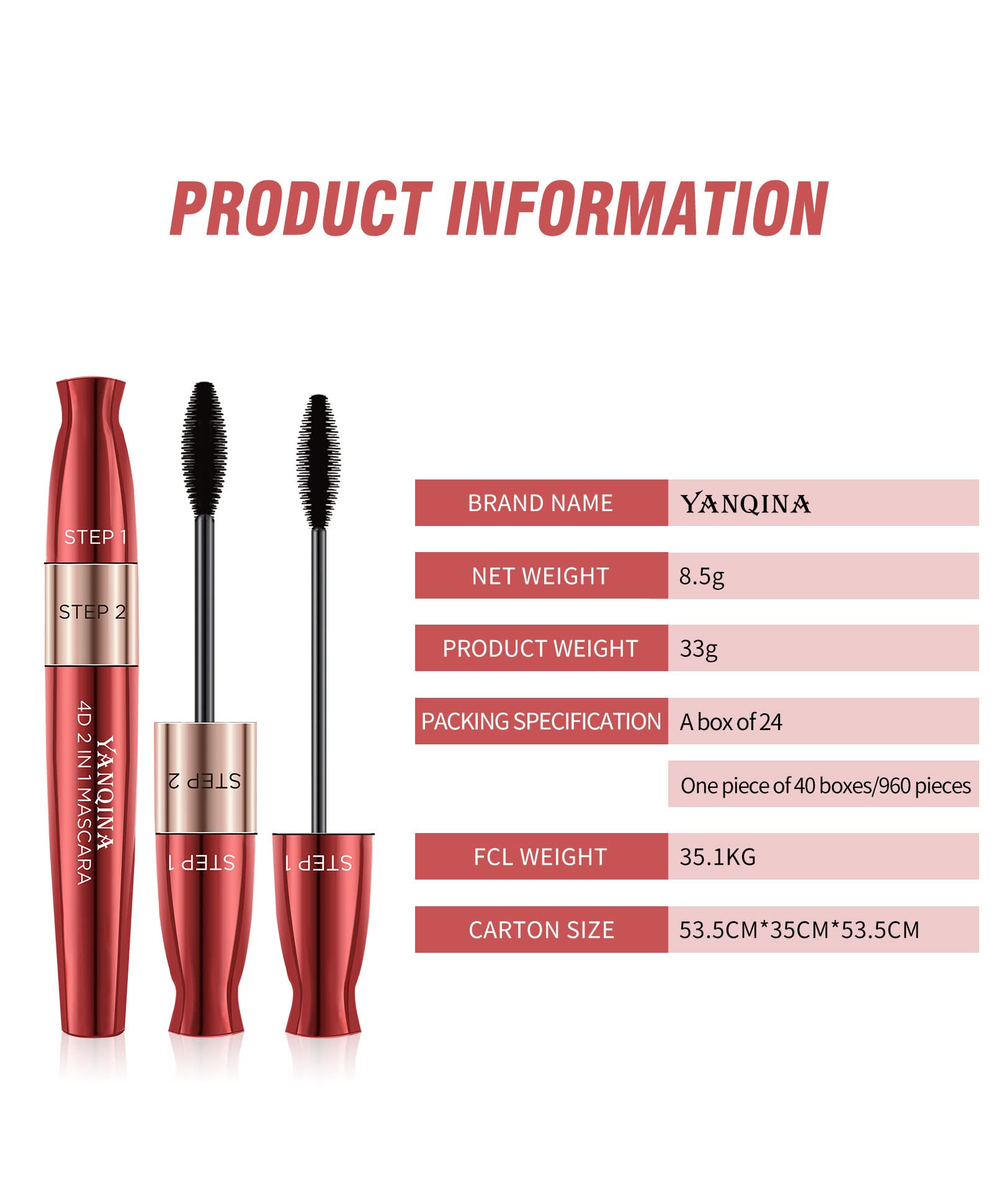 4D Silk Fiber Lash Mascara Black Volume and Length Waterproof Natural All Day Exquisitely Lush Long Lasting Charming Eye Makeup (1PCS)