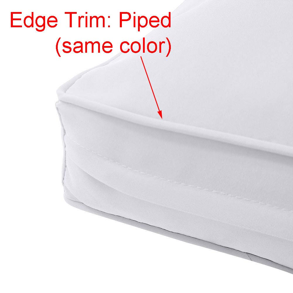 Prolinemax |Cover ONLY| Outdoor Style 2 Crib Piped Trim Daybed Mattress Bolster Pillow Fitted Sheet AD106