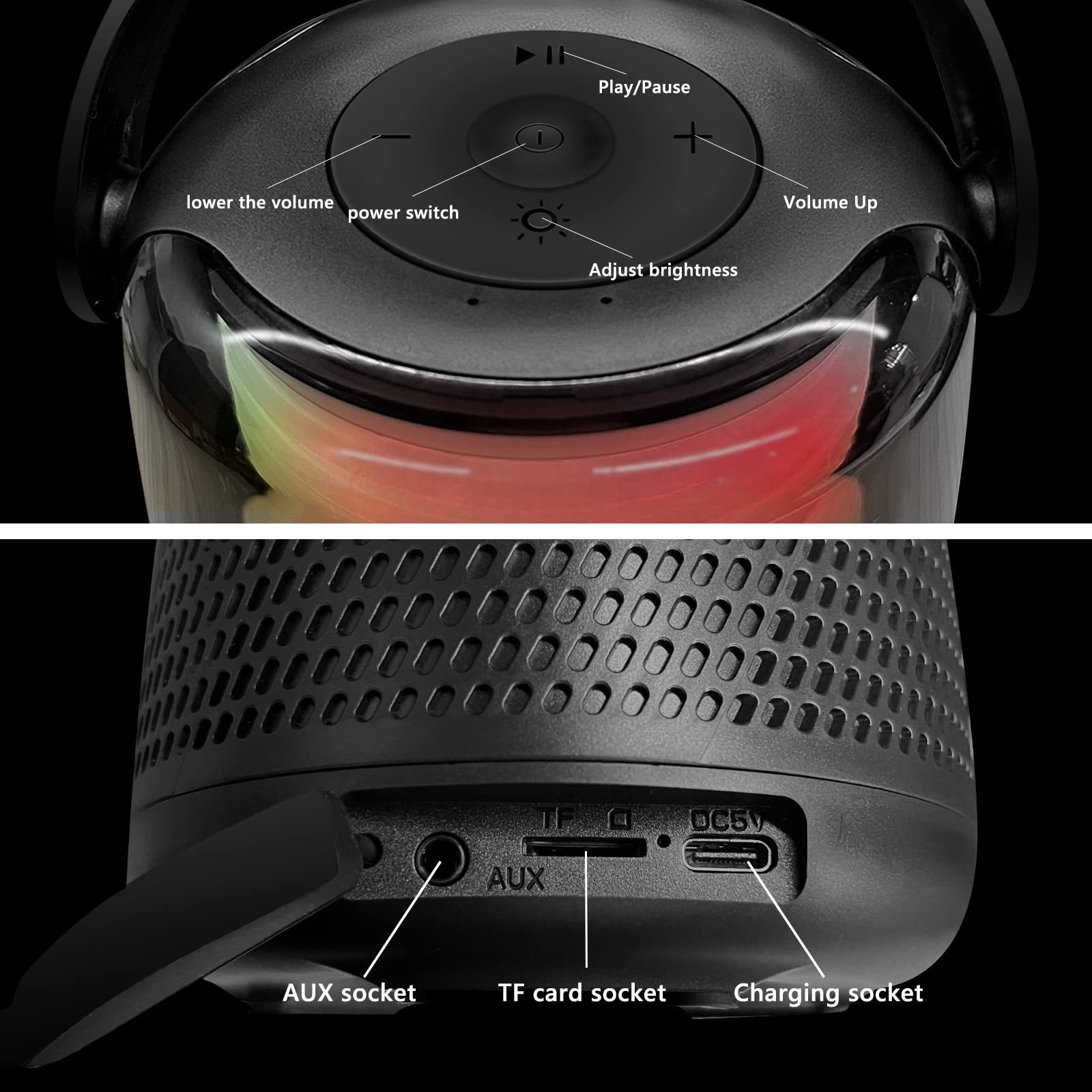 2023 New Bluetooth Karaoke Machine for Adults and Kids with Wireless Microphone - Rechargeable PA Portable Speaker System with Party Lights, Support TF, TWS, Radio, AUX, Bass&Treble -Birthday Gift