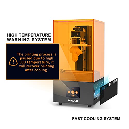 LONGER Orange 30 3D Printer, 2K Resin 3D Printer, Parallel LED Lighting, 4.72"x2.68"x6.69" Large Printing Size, Off-line Printing