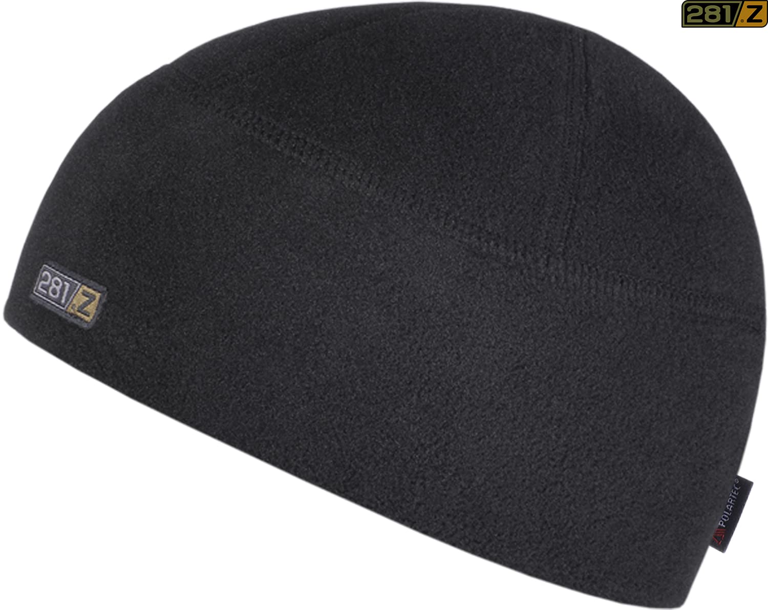 281Z Polartec Fleece Classic 100 Winter Skull Cap - Military Tactical Outdoor Sport - Watch Cap Beanie (Black, Large)