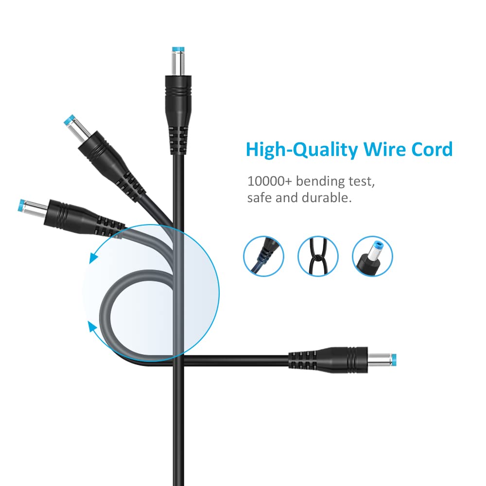 Basicvolt Universal Power Cable USB-A Cable with 14 Interchangeable Connectors 5V USB Charging Cable Compatible with PS3 PS4 Controller Digital Camera Smart Phone Go Pro Pad Speaker Xbox