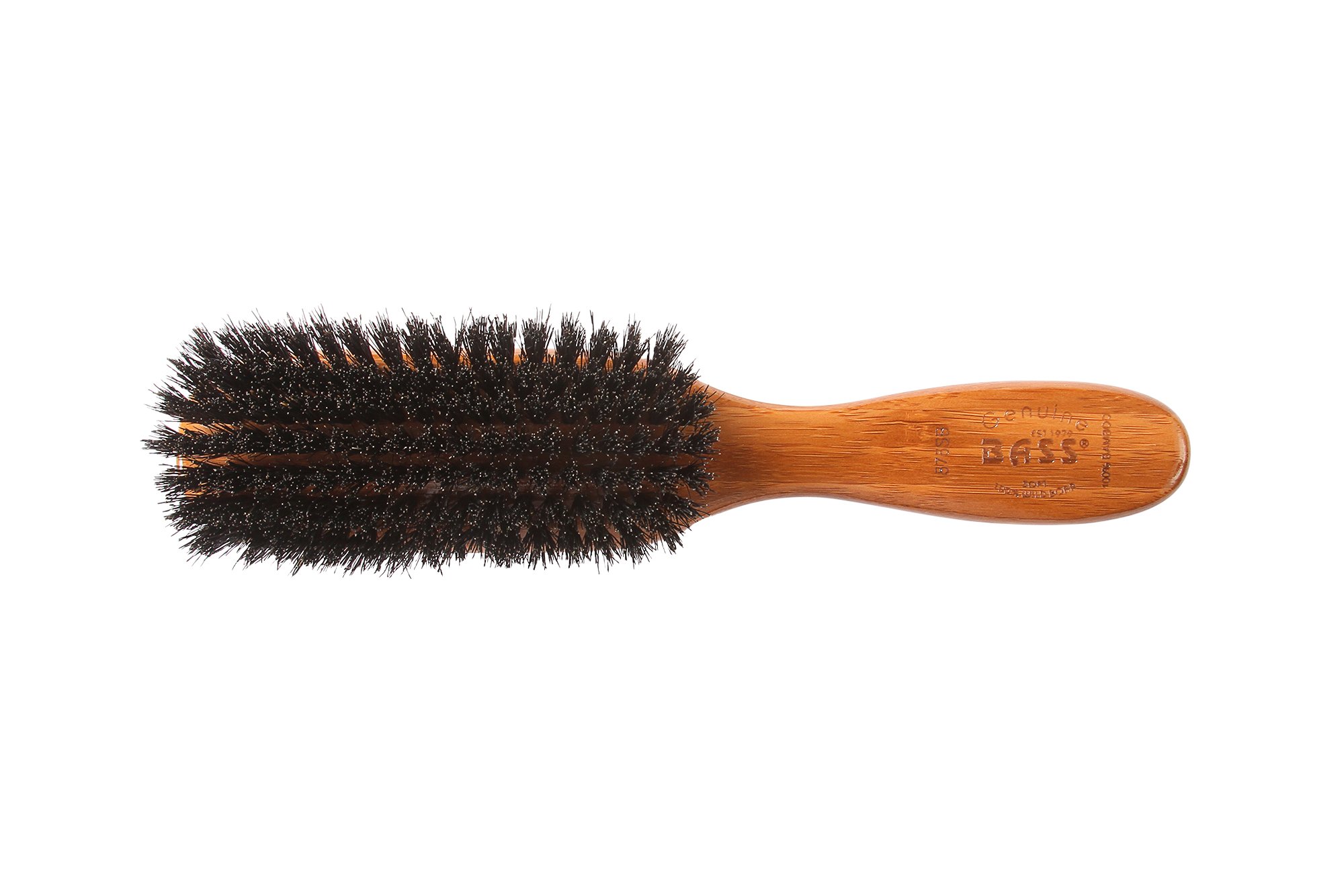 Bass Brushes Semi Oval Boar Wood Brush, 1 EA