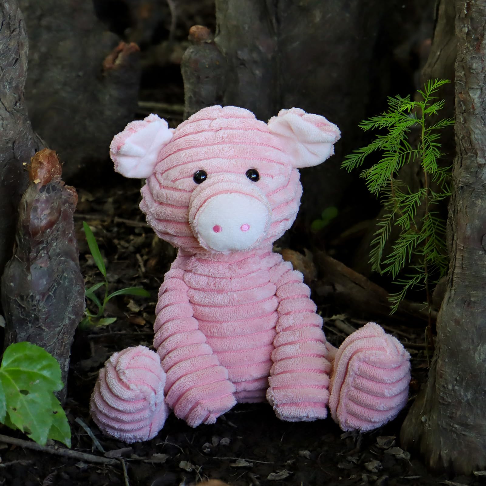 Apricot Lamb Plush Toys Corduroy Pig Stuffed Animal Soft Cuddly Perfect for Child (Corduroy Pig,8.5 Inches)